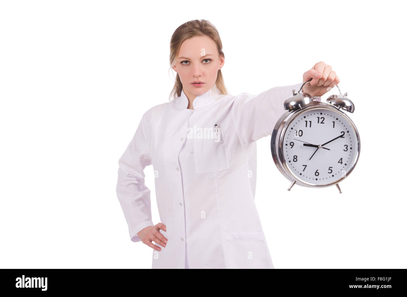 Woman doctor missing her deadlines Stock Photo - Alamy