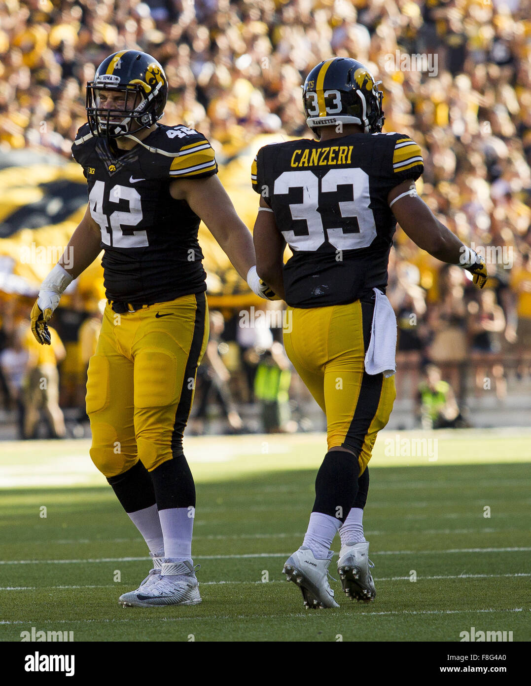 Iowa City, Iowa, USA. 26th Sep, 2015. Iowa Hawkeyes fullback Macon ...