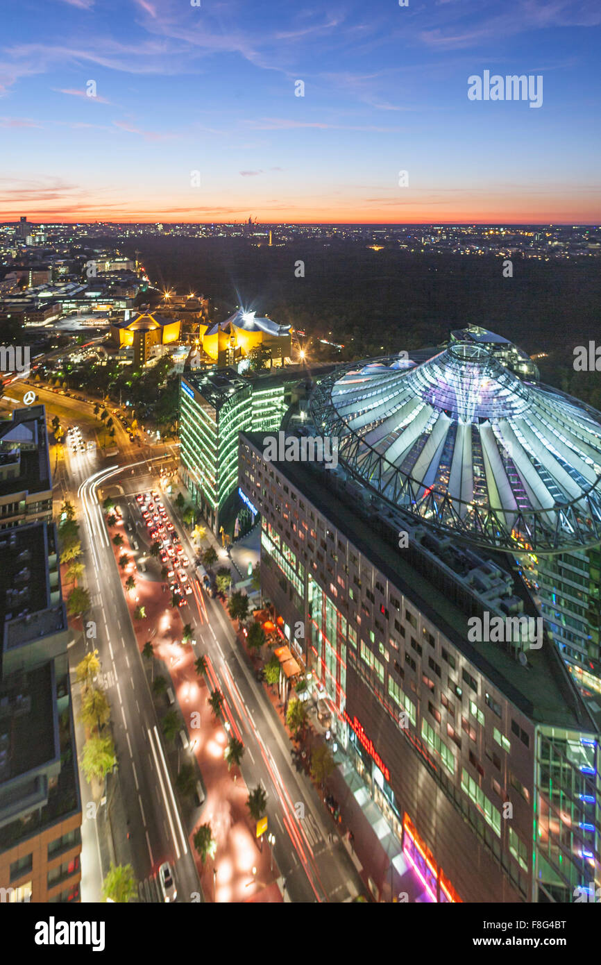 Panoramic View from Kollhoff Tower, Sony Center , Berlin, Germany Stock ...