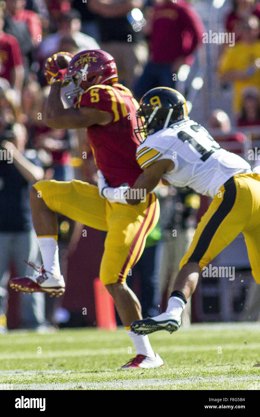 Ames, Iowa, USA. 12th Sep, 2015. Iowa State Cyclones wide receiver ...