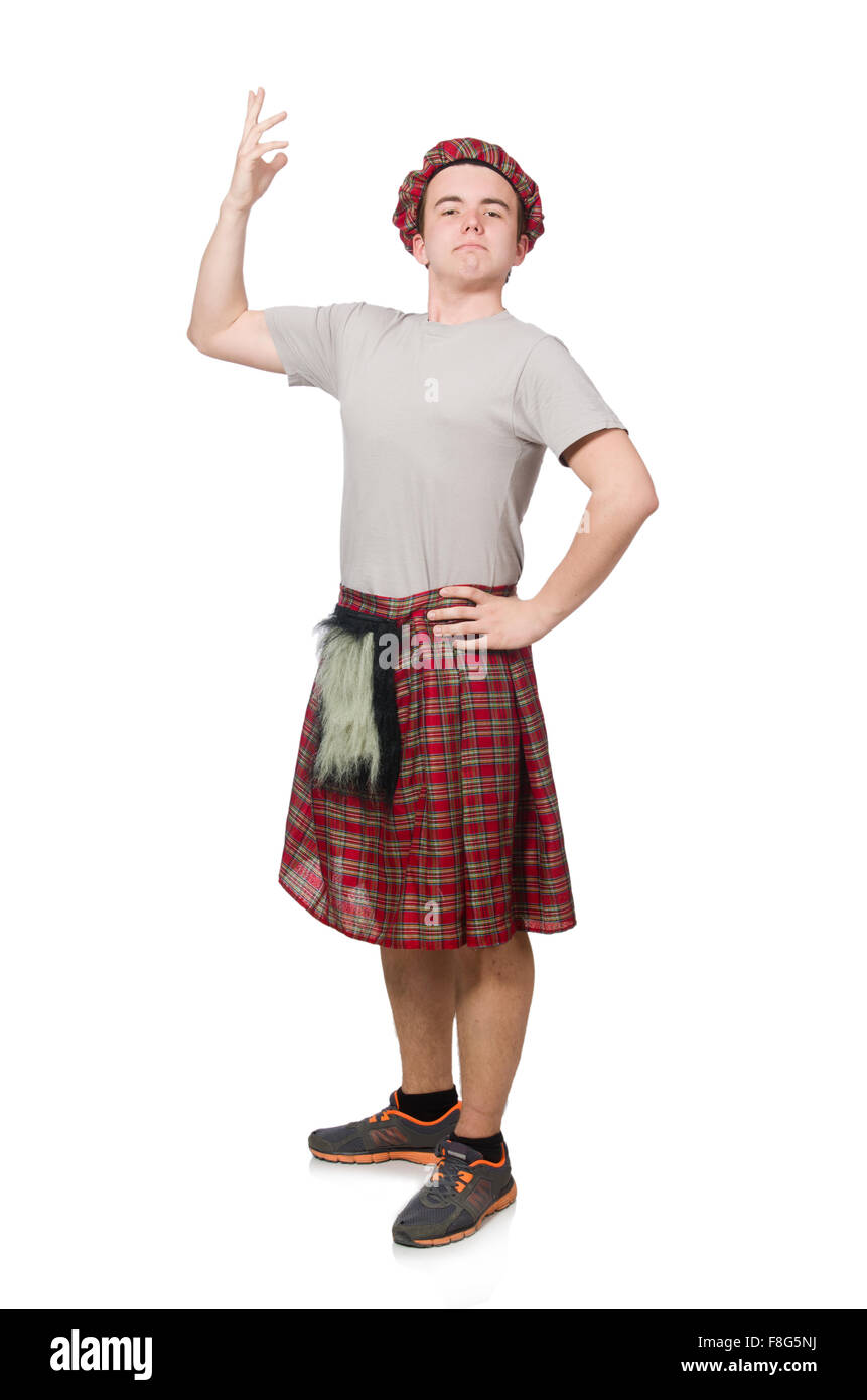 Funny scotsman isolated on white Stock Photo - Alamy
