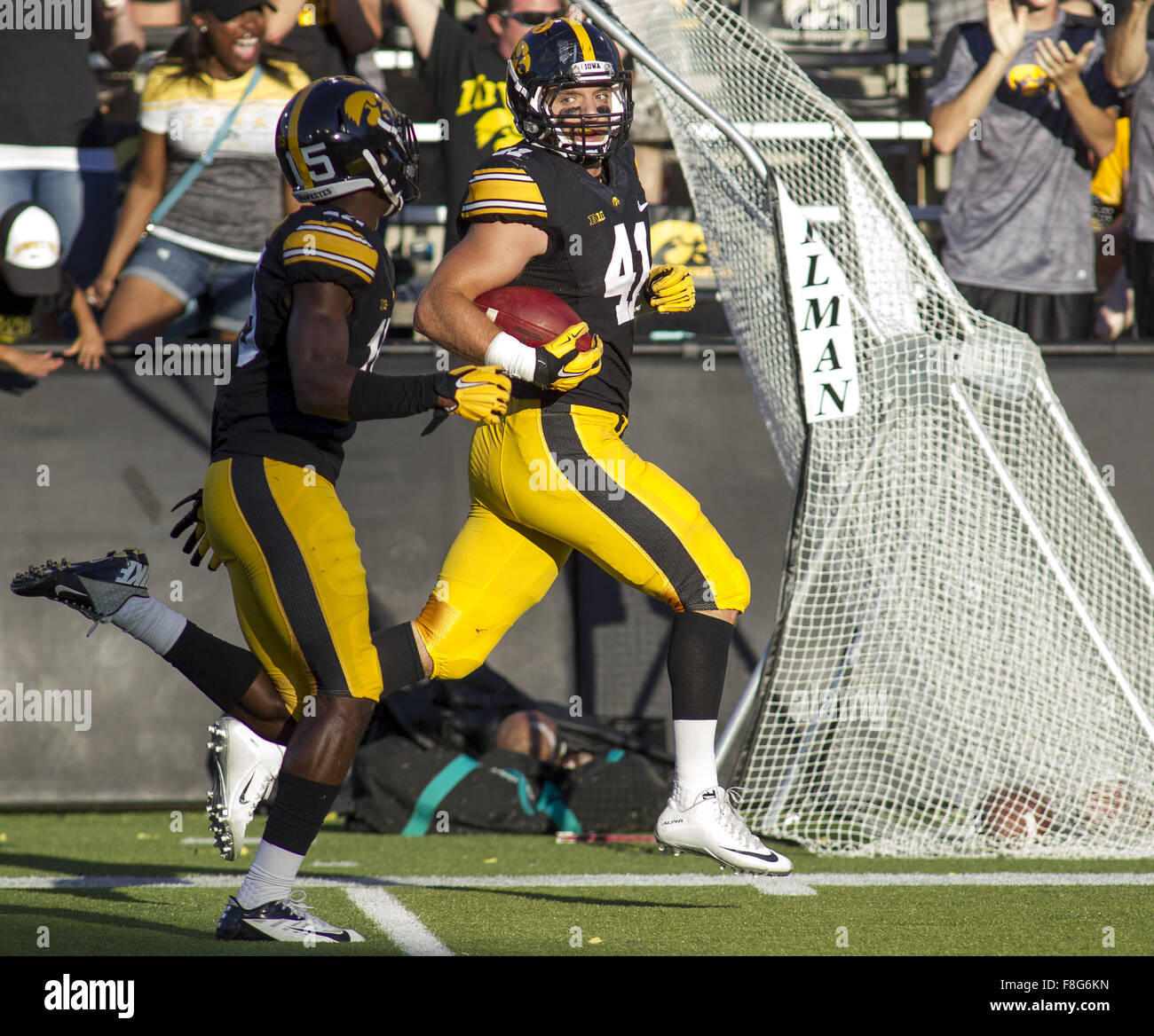Iowa City, Iowa, USA. 26th Sep, 2015. Iowa Hawkeyes linebacker Bo Bower ...