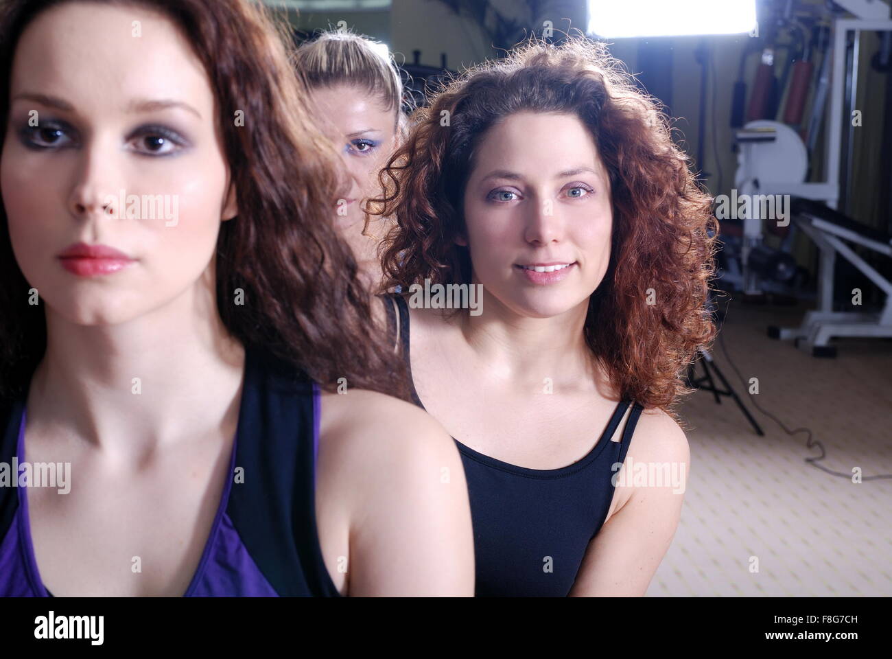 pretty girls in fitness club Stock Photo - Alamy