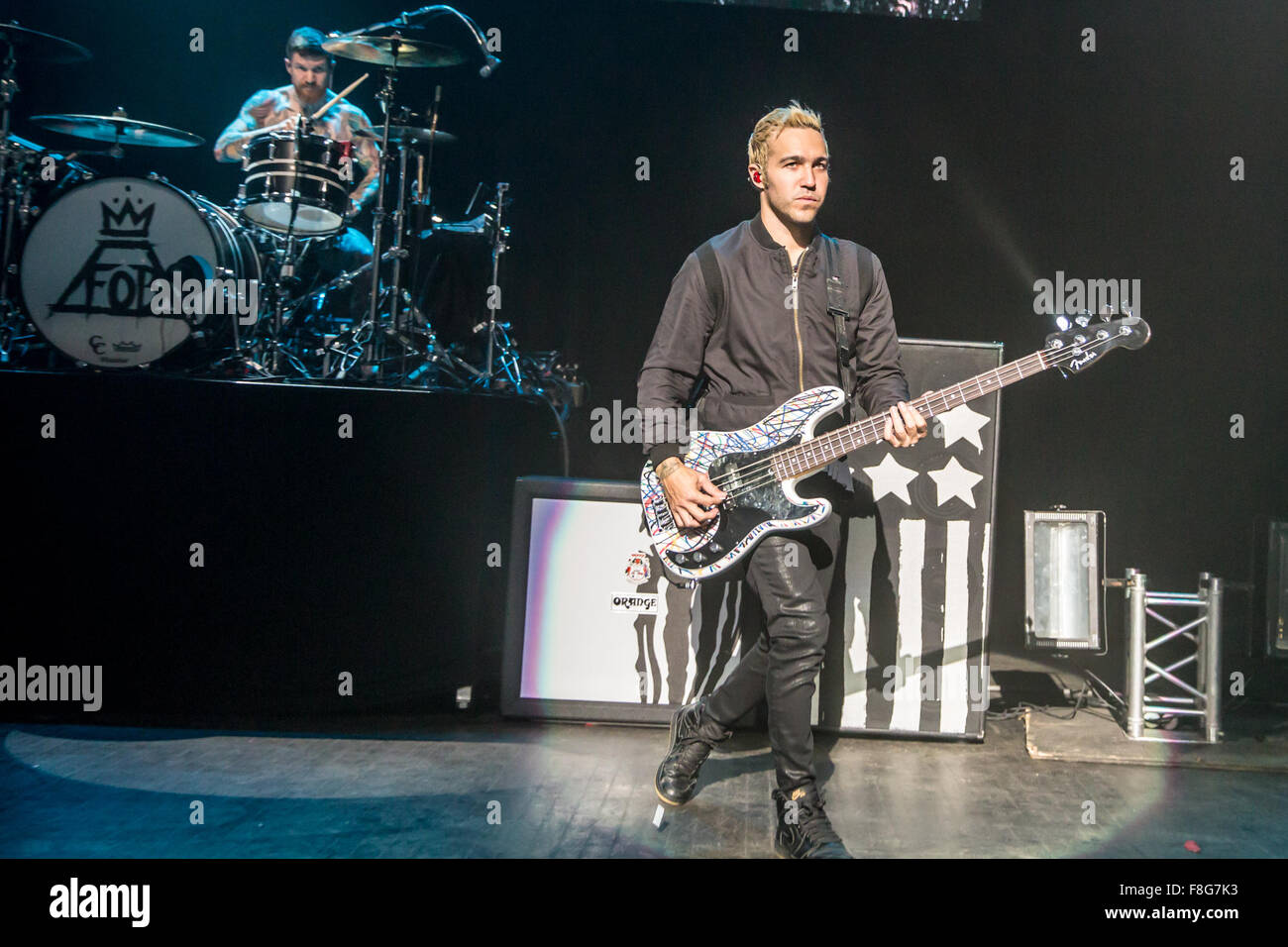 Detroit, Michigan, USA. 8th Dec, 2015. PETE WENTZ of FALL OUT BOY ...