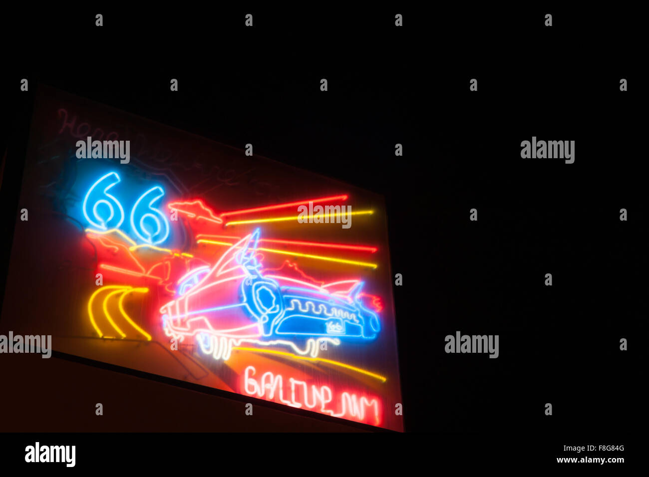 Route 66 neon signs hi-res stock photography and images - Alamy