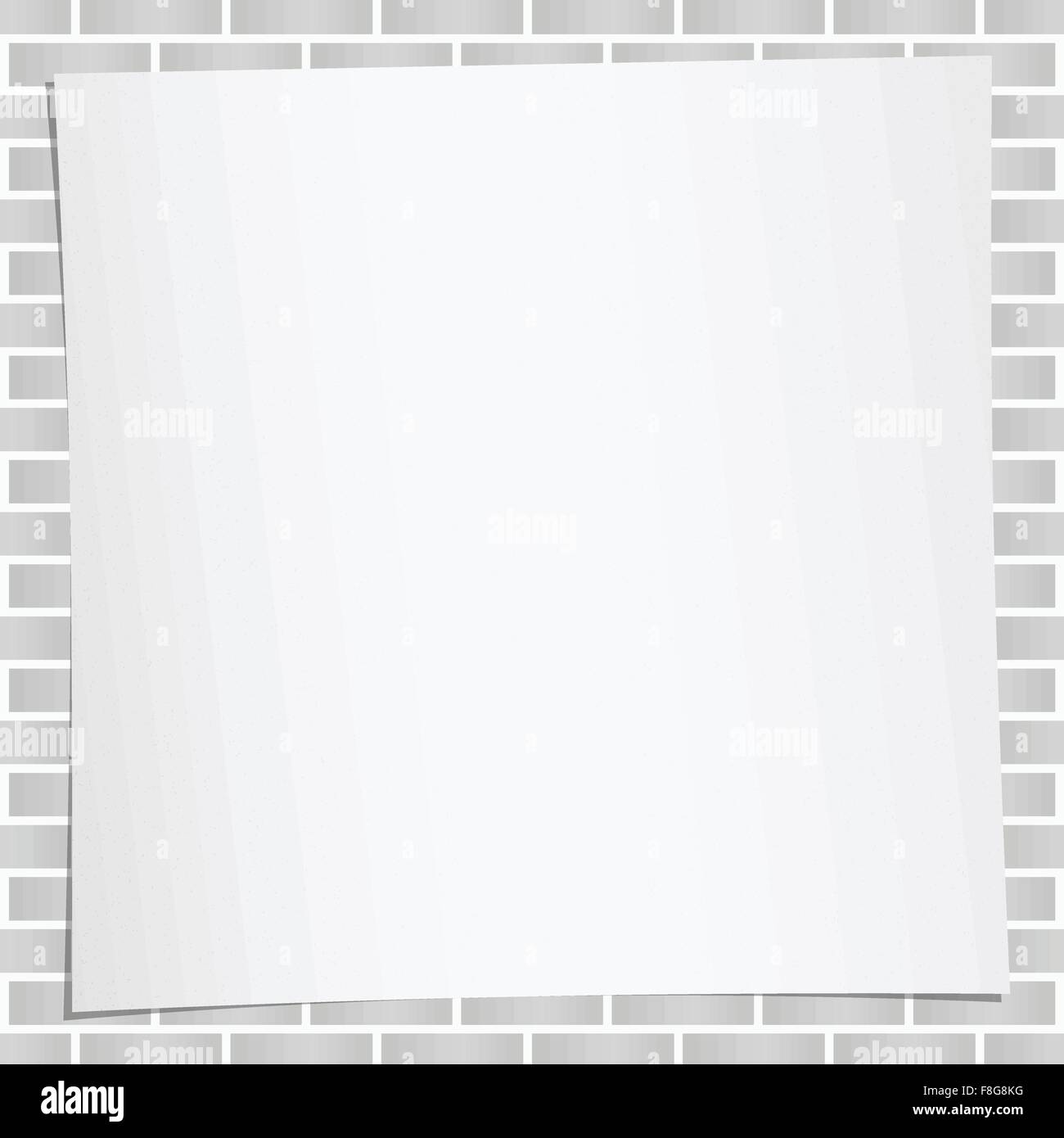 Light gray note paper on brick wall Stock Vector Image & Art - Alamy