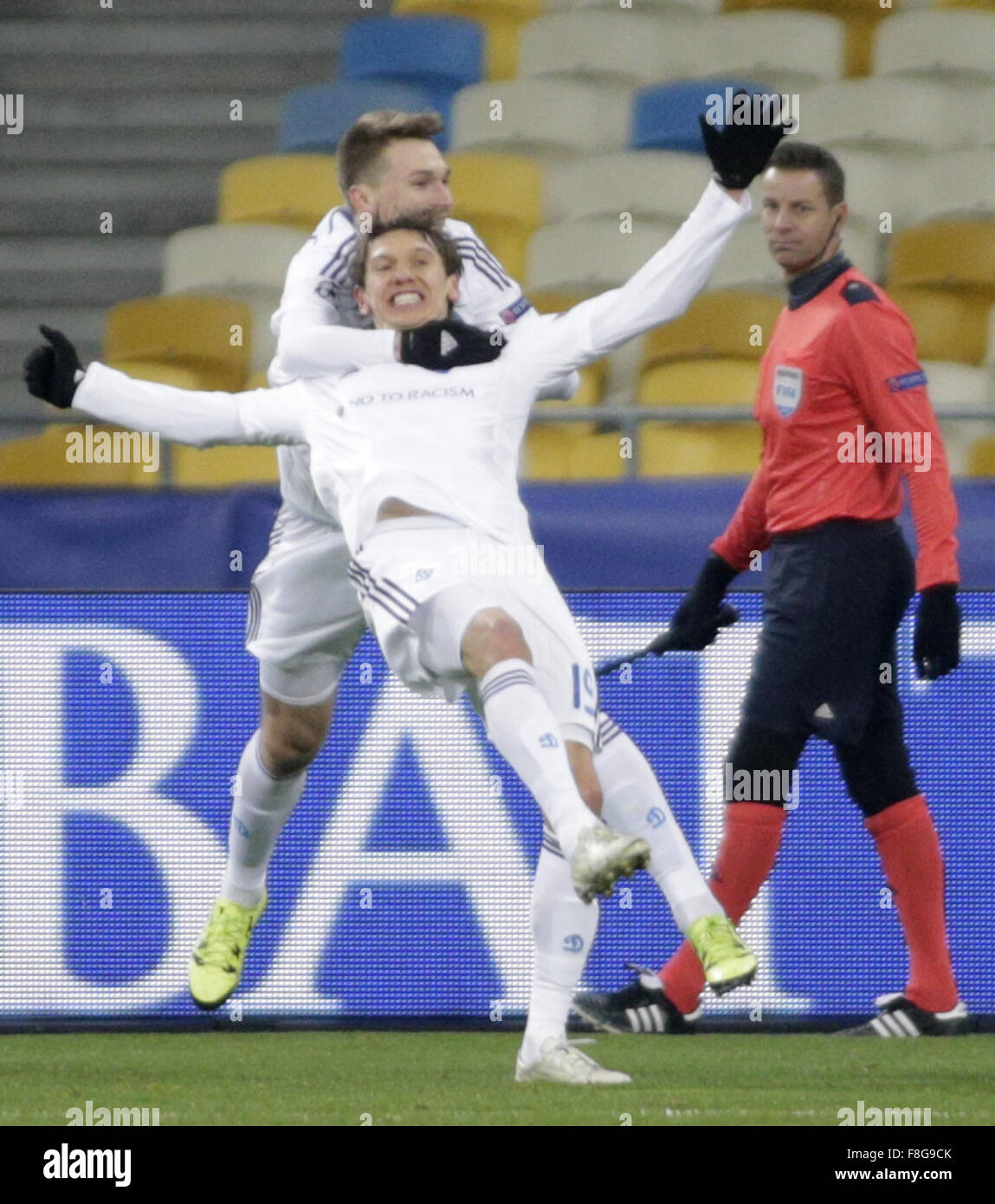 Kiev, Ukraine. 4th Dec, 2015. Denys Garmash of Dynamo celebrates after ...