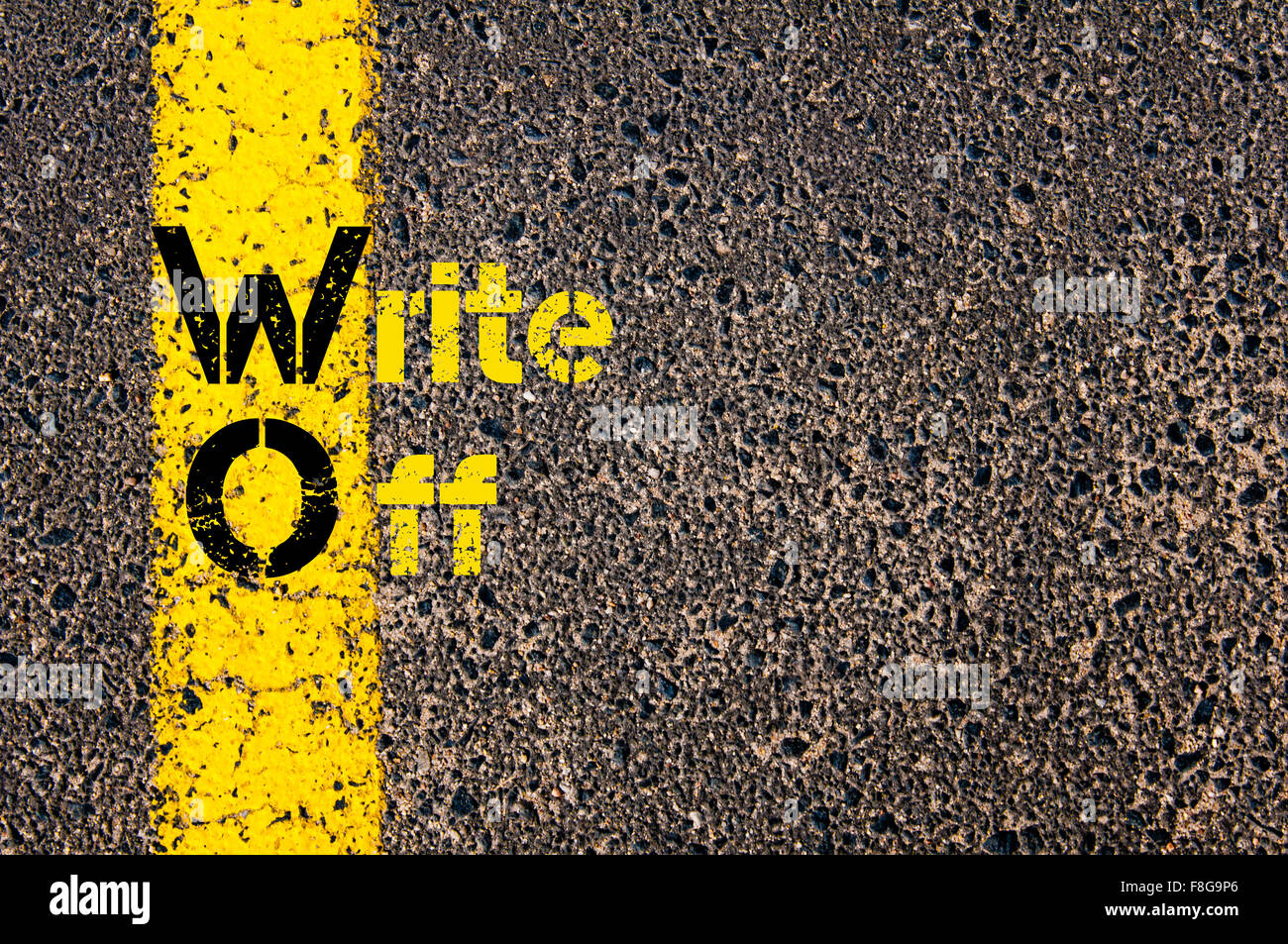 Concept image of Accounting Business Acronym WO Write Off written over ...