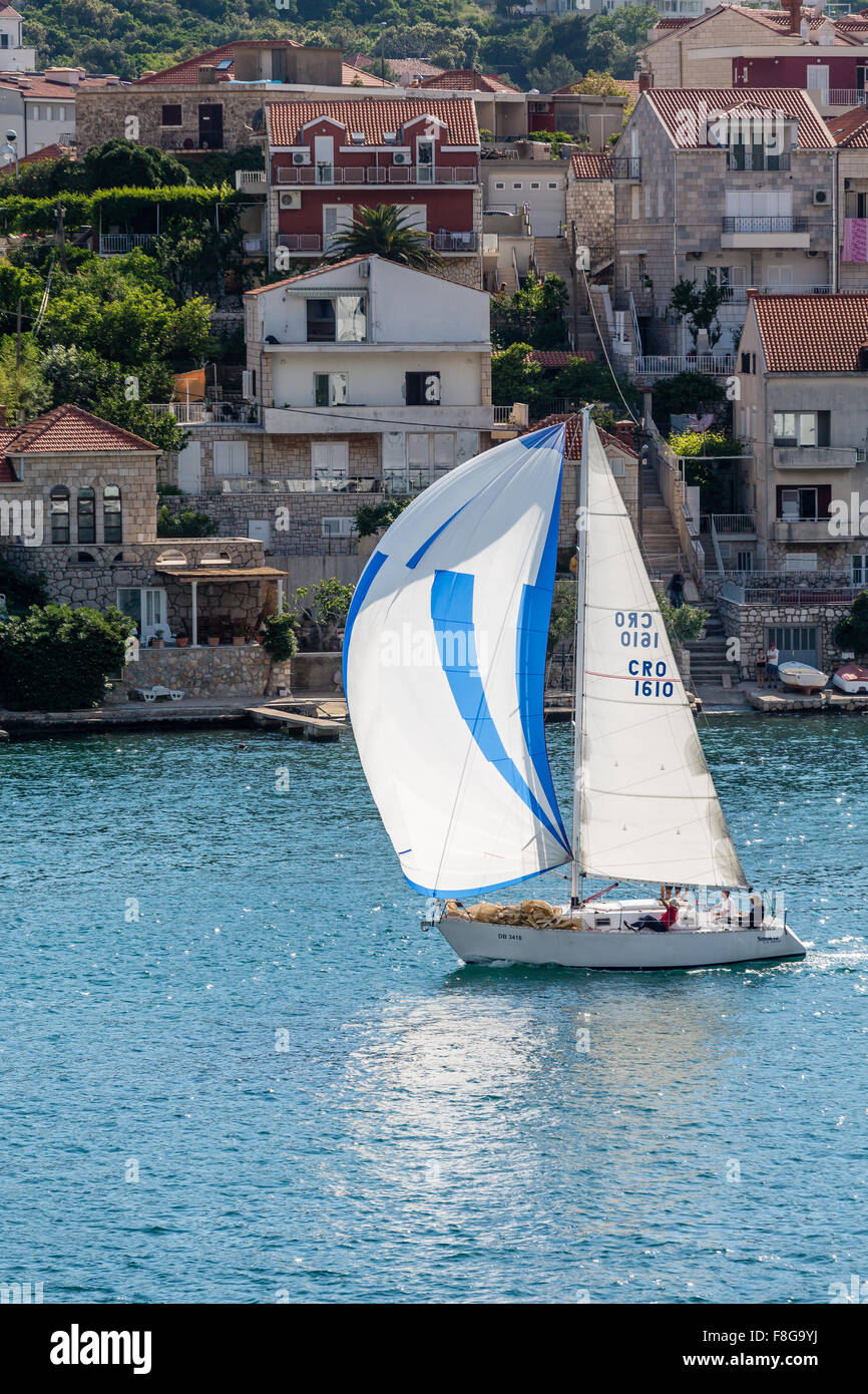 People having fun on a sailboat in Croatia Stock Photo - Alamy