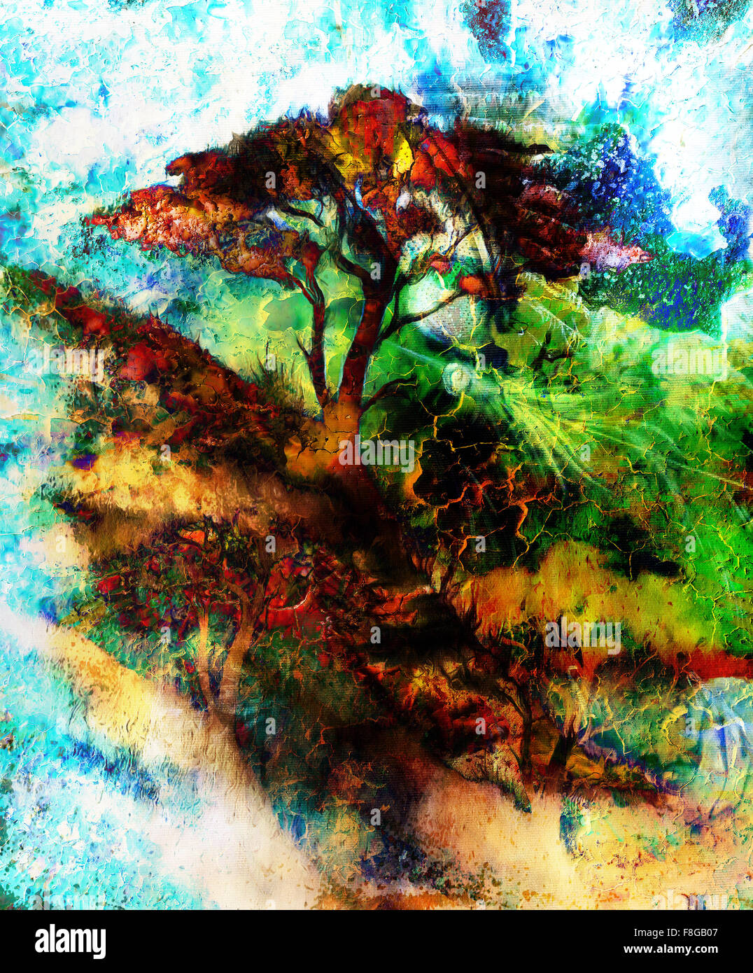 Abstract Tree Of Life Wallpaper Abstract Magic Tree Life Stock