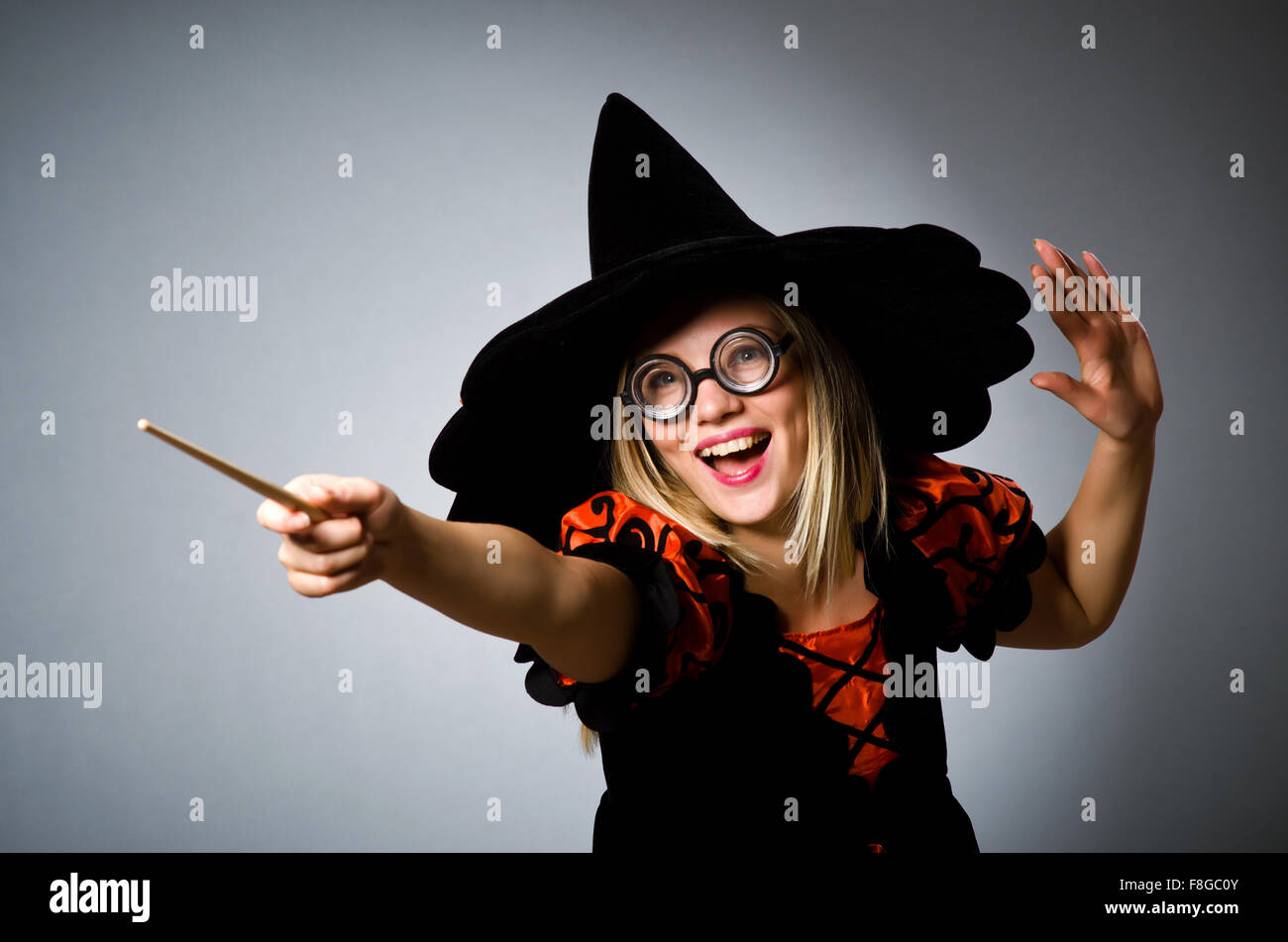 Witch doing her dirty tricks Stock Photo - Alamy