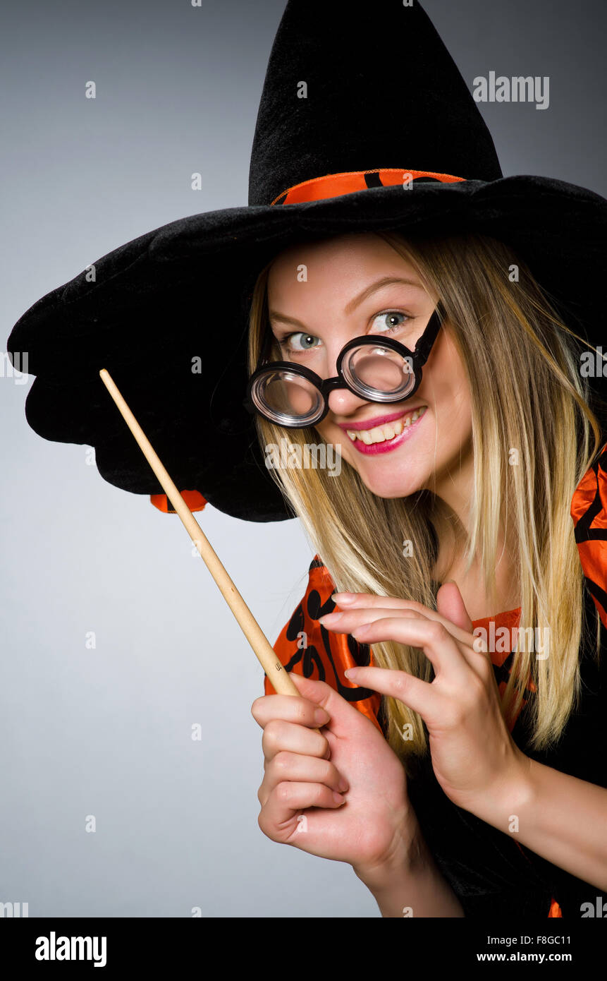 Witch doing her dirty tricks Stock Photo - Alamy