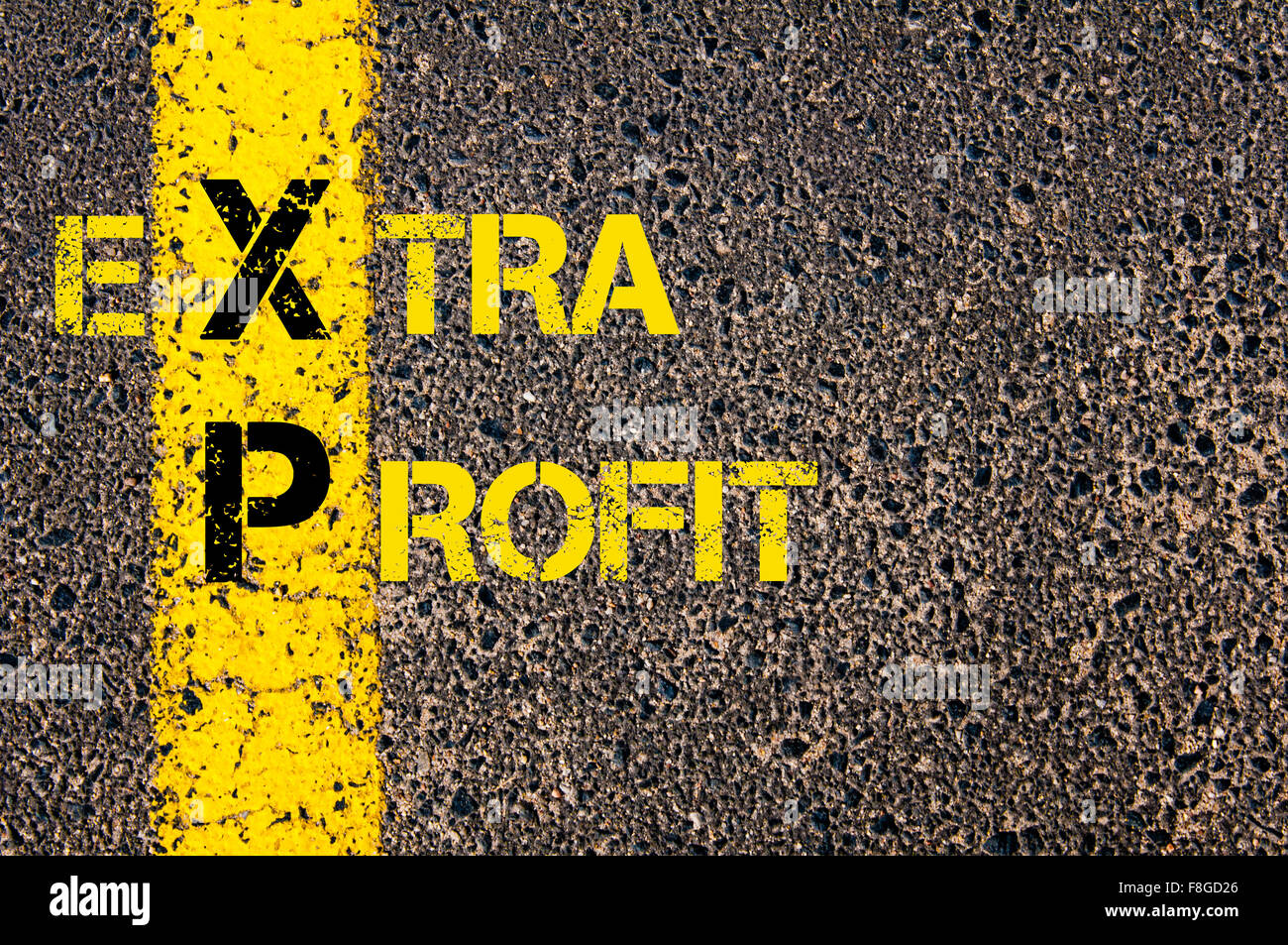 Concept image of Accounting Business Acronym XP as Extra Profit written ...
