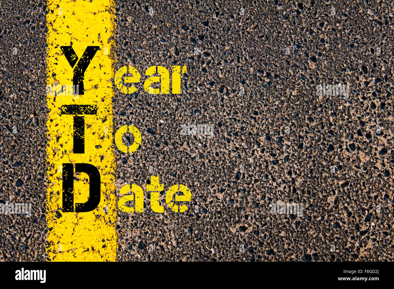 Concept image of Accounting Business Acronym YTD Year To Date written ...