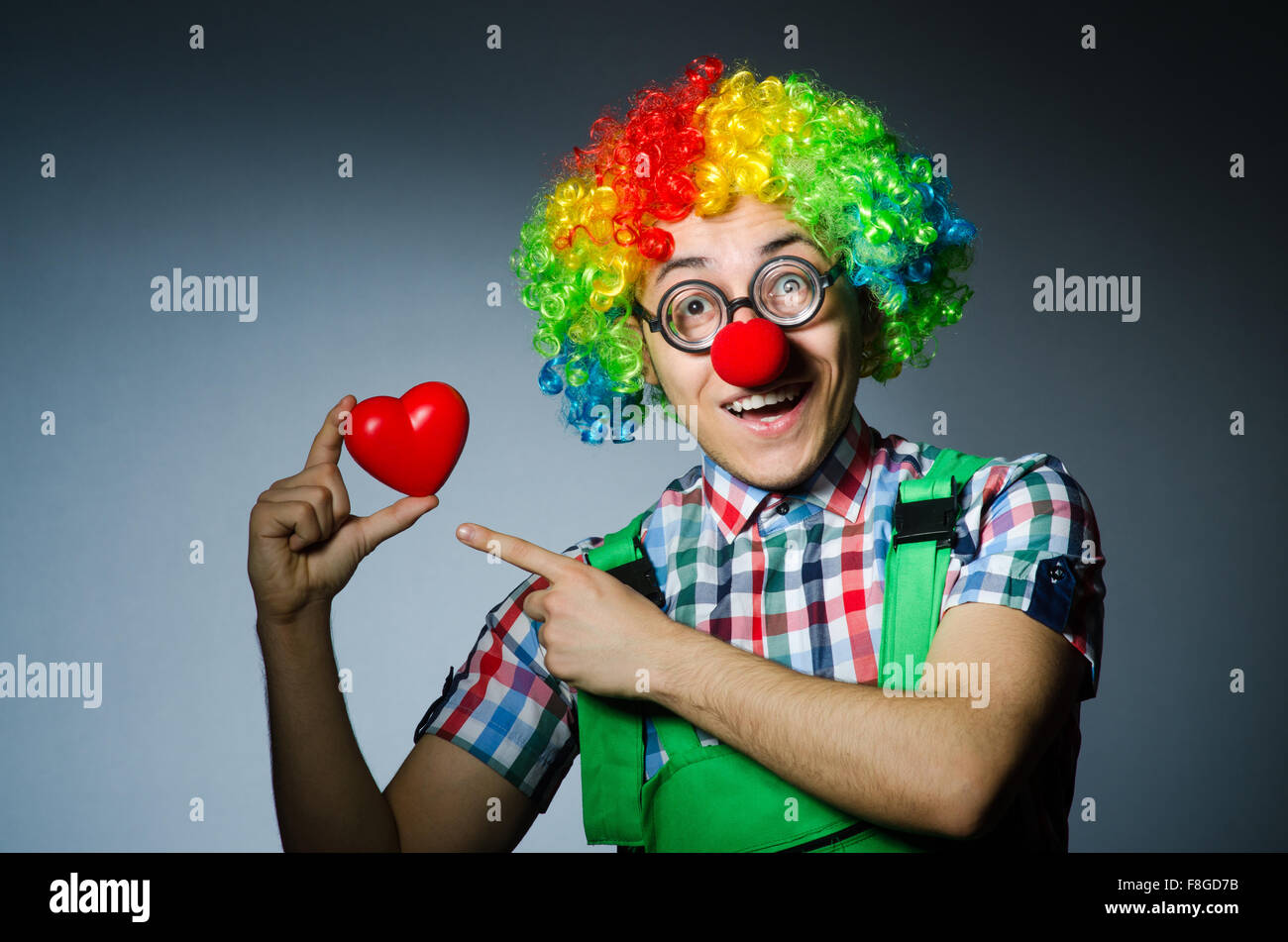 Clown with heart sad hi-res stock photography and images - Alamy