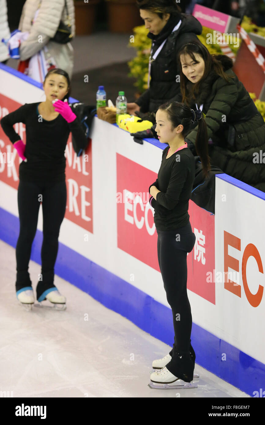 Barcelona, Spain. 9th Dec, 2015. (L to R) Yuna Shiraiwa (JPN), Mie ...