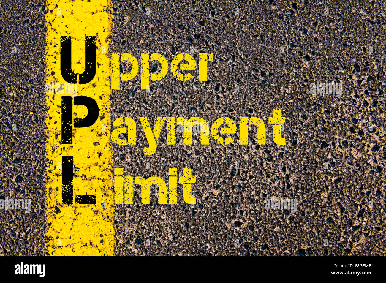 Concept image of Accounting Business Acronym UPL Upper Payment Limit ...