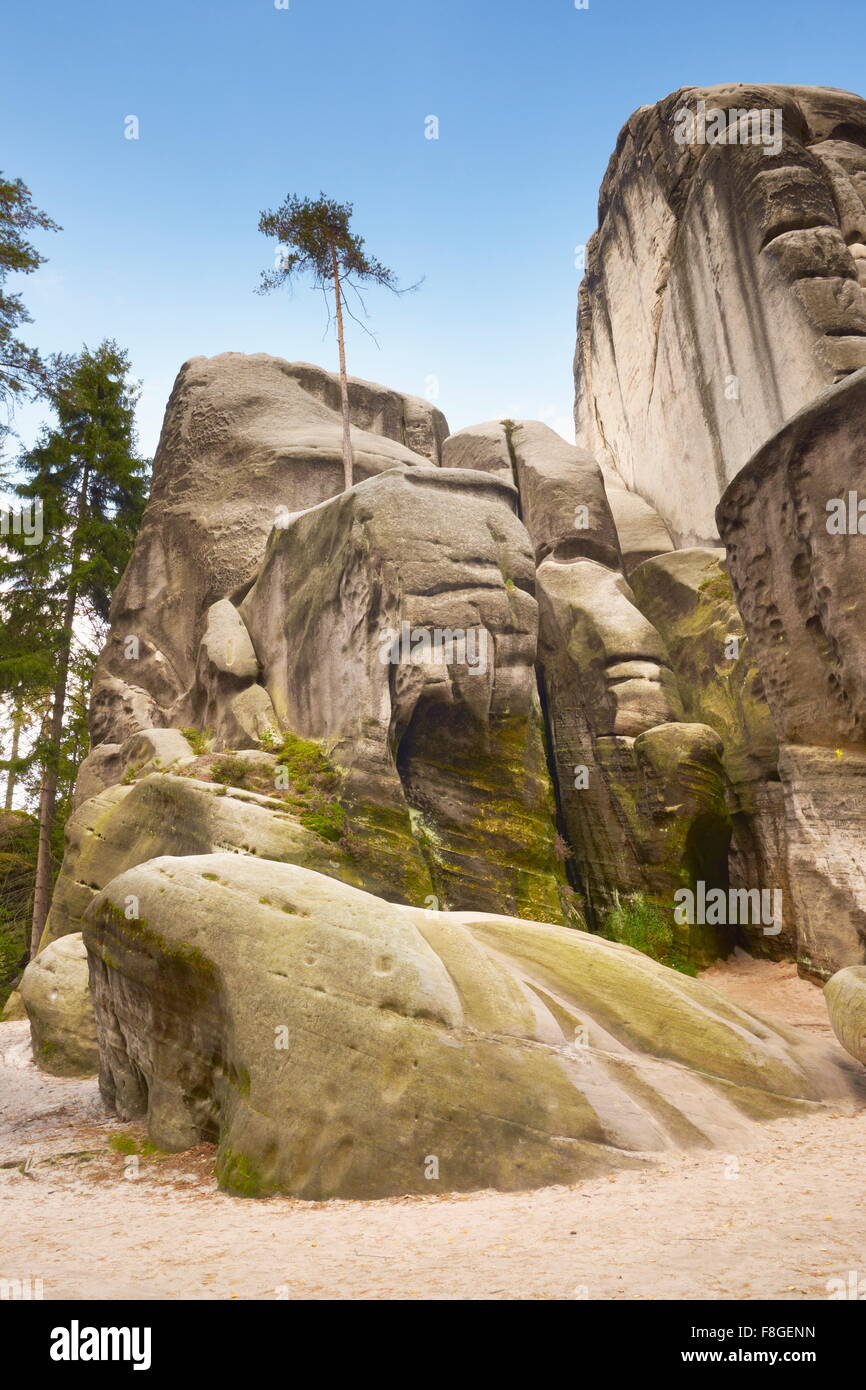 Adrspach Rock Town, Teplicke Rocks, Czech Republic Stock Photo - Alamy