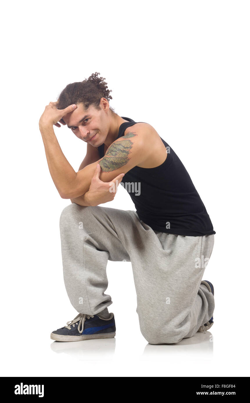 Young man isolated on the white background Stock Photo - Alamy