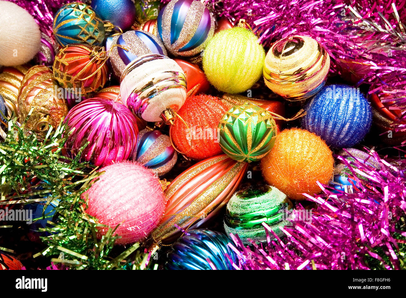 Christmas decorations in festive holiday concept Stock Photo - Alamy