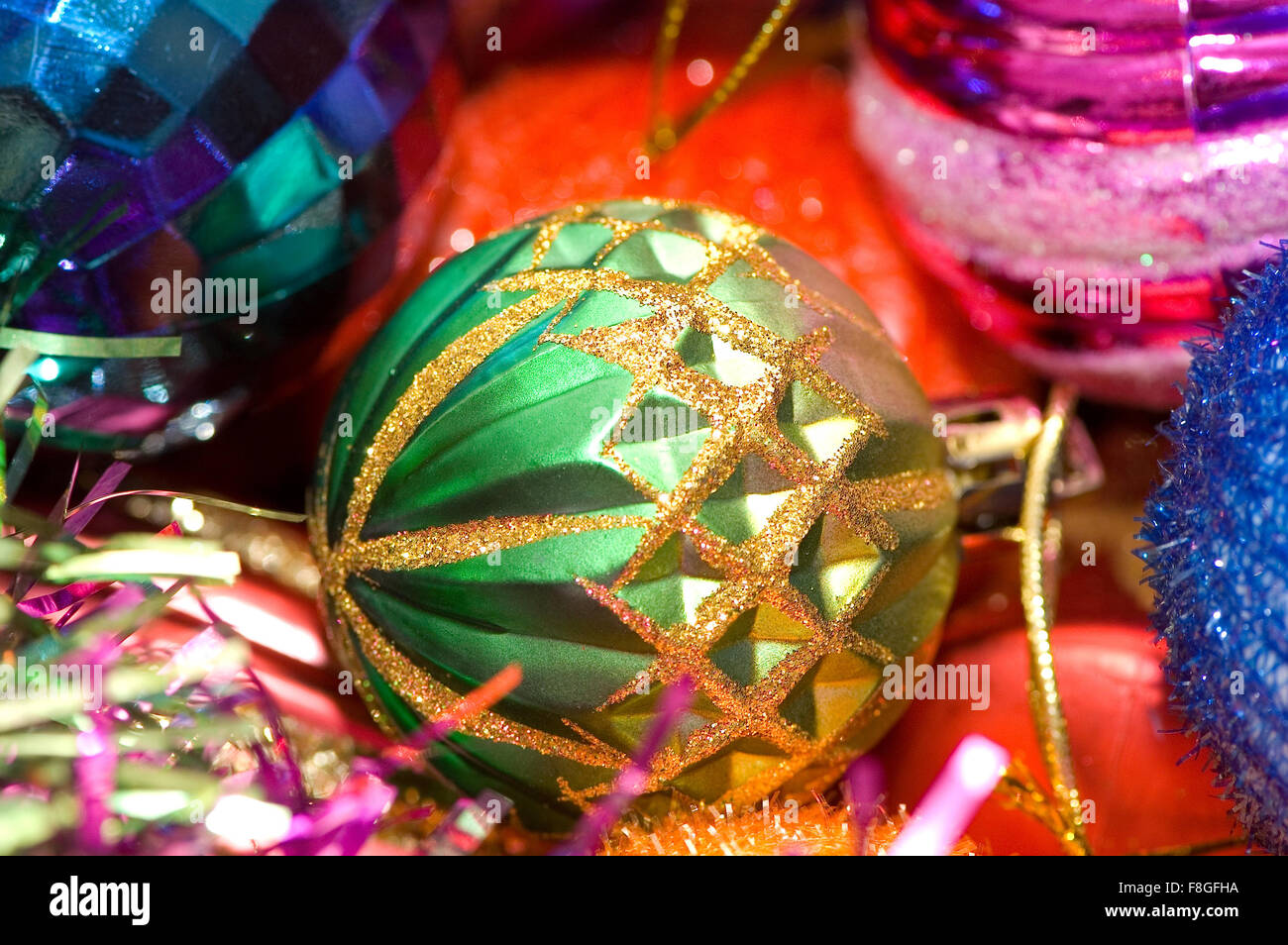 Christmas decorations in festive holiday concept Stock Photo - Alamy