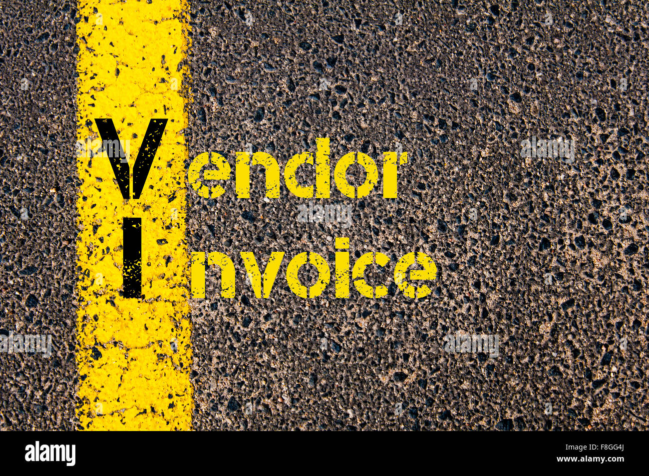 Concept image of Accounting Business Acronym VI Vendor Invoice written ...