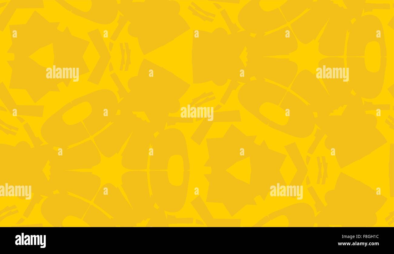 Seamless abstract yellow shapes in wallpaper background pattern Stock ...