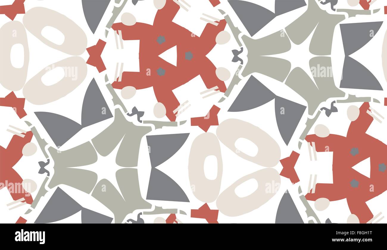 Repeating gray and brown shapes in repeating background pattern Stock ...