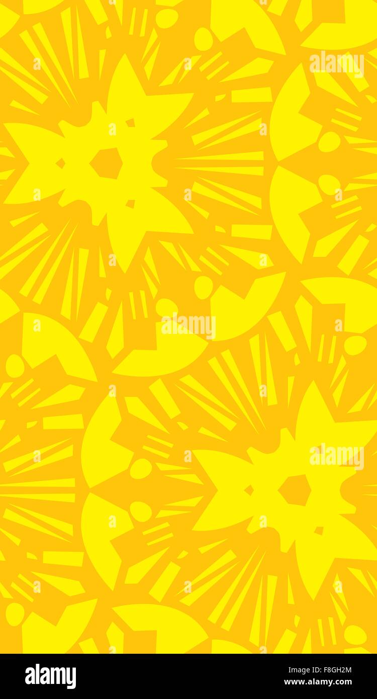 Seamless yellow starburst floral background wallpaper pattern Stock ...