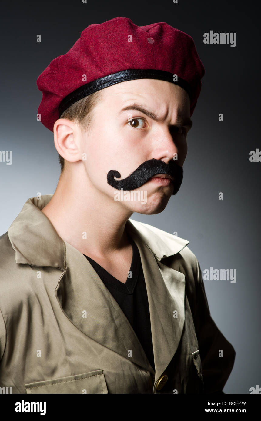 Funny soldier in military concept Stock Photo - Alamy