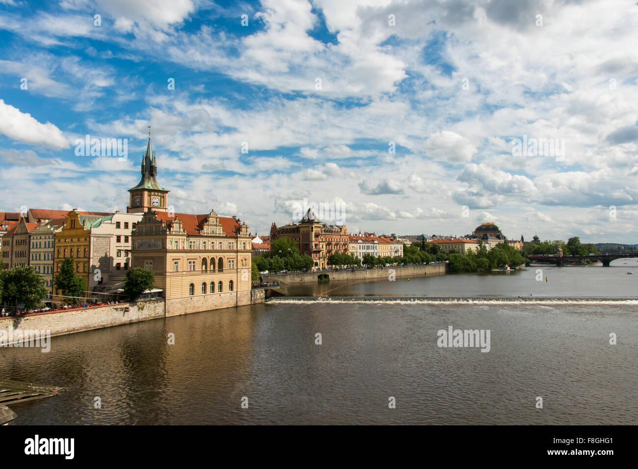 View of Vltava river in Prague Stock Photo - Alamy