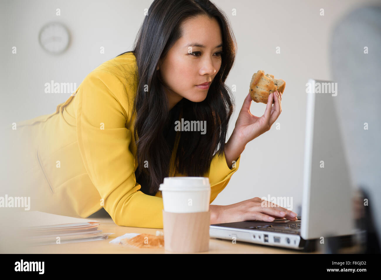 Eating Desk Work Breakfast High Resolution Stock Photography and Images ...
