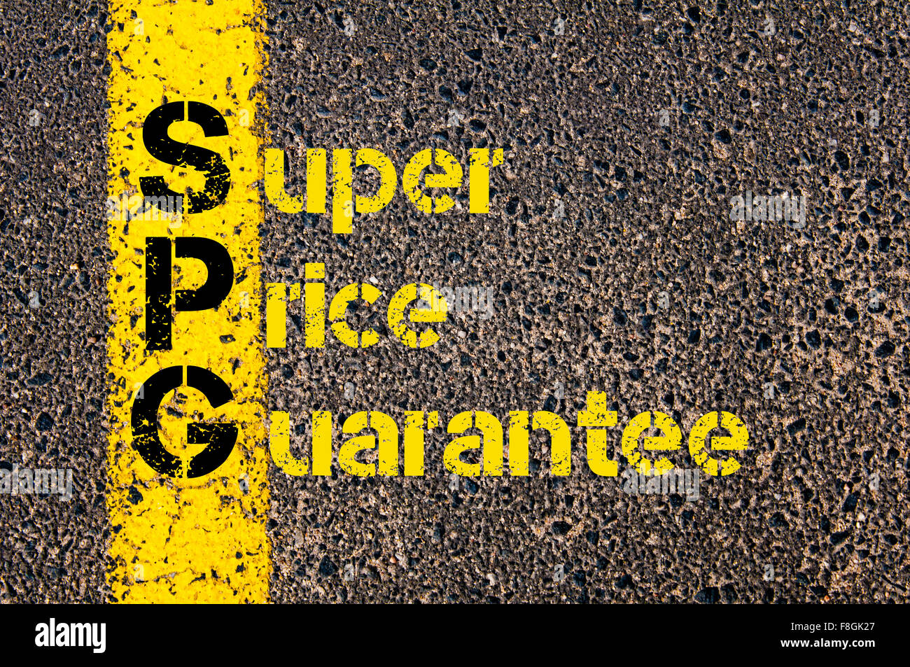 Concept image of Accounting Business Acronym SPG Super Price Guarantee ...