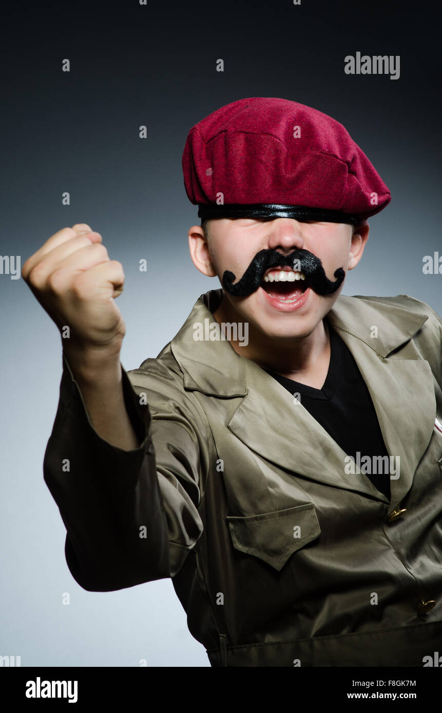 Funny soldier in military concept Stock Photo - Alamy