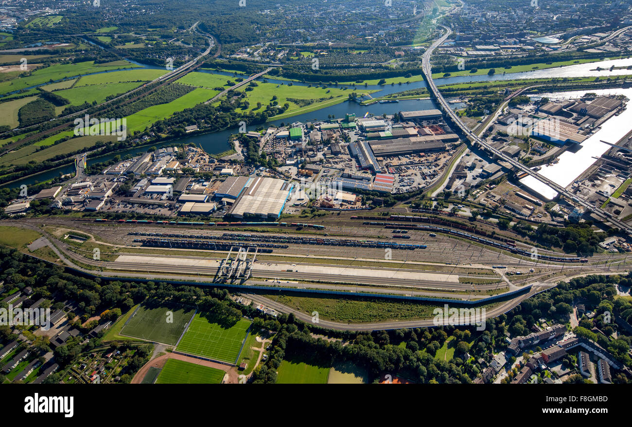 Duisport, the Port of Duisburg, the largest inland port in Europe, Ruhr ...