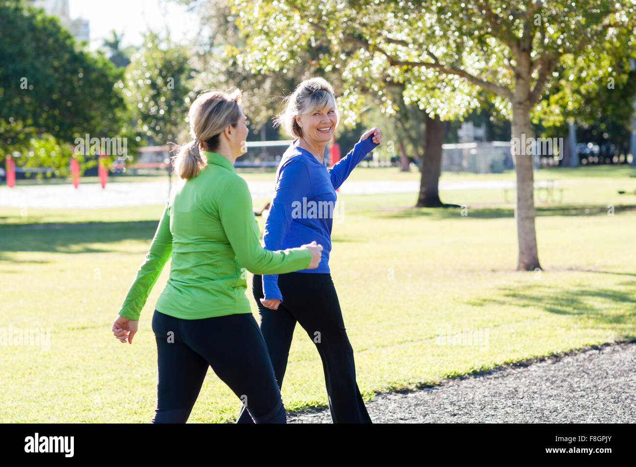 Lady walking side view hi-res stock photography and images - Alamy