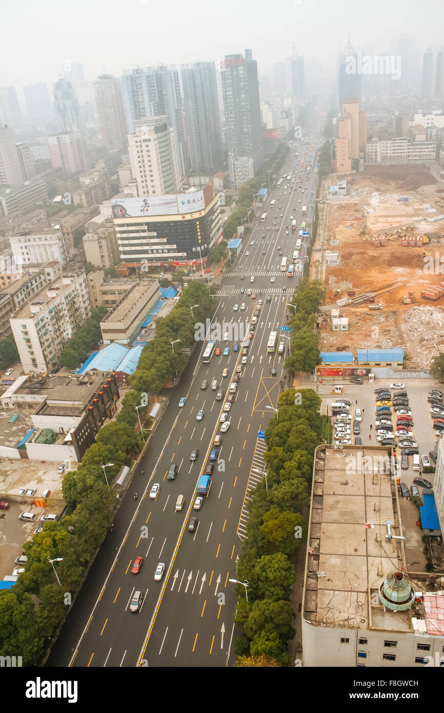 Changsha, Hunan province, China - The view of Changsha city with the ...