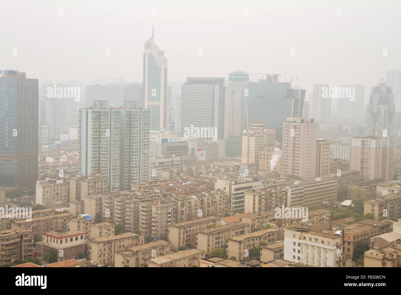 Changsha, Hunan province, China - The view of Changsha city with the ...