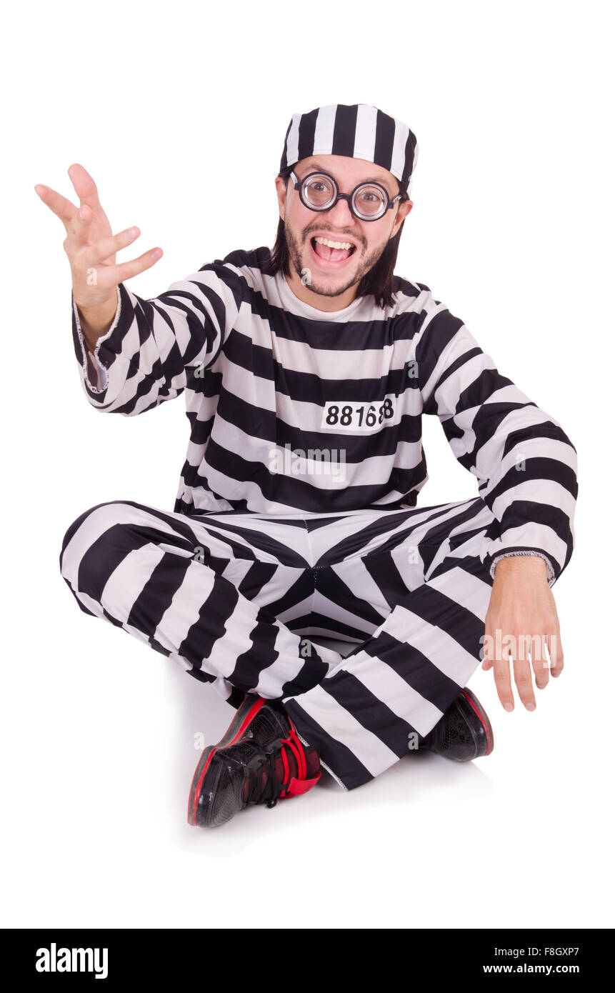 Prison inmate isolated on the white background Stock Photo - Alamy