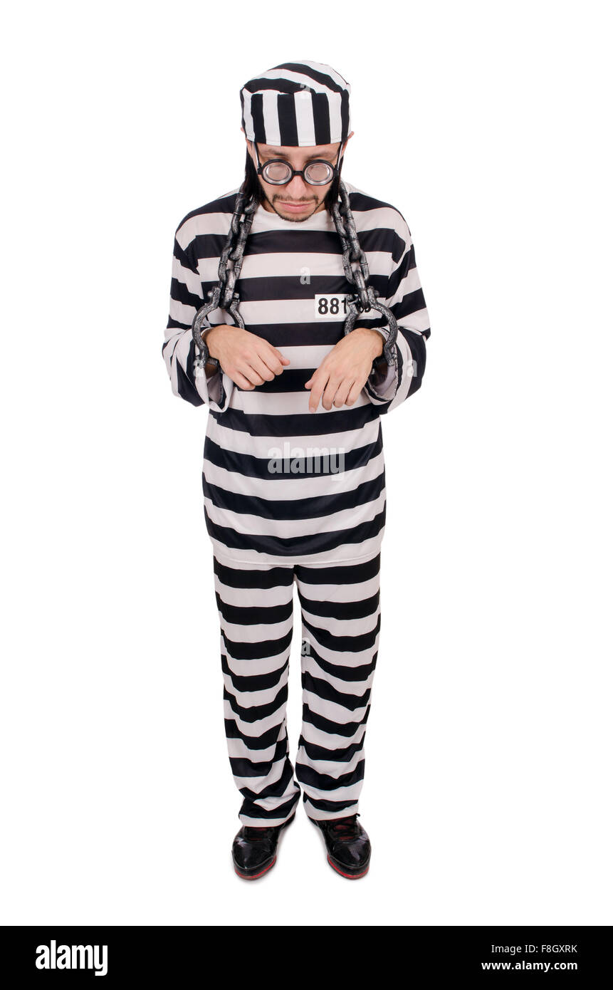 Prison inmate isolated on the white background Stock Photo - Alamy