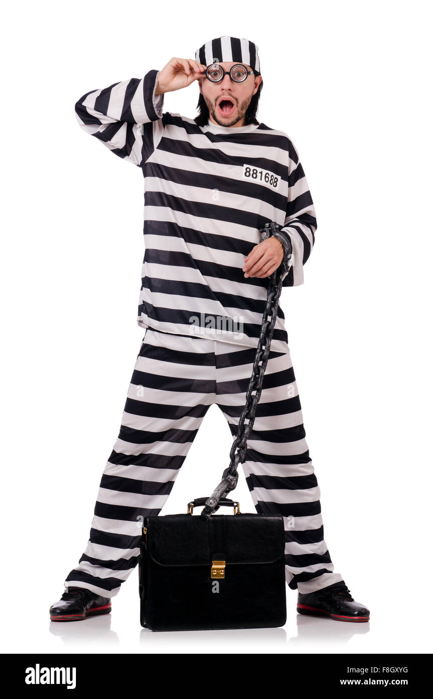 Prison inmate isolated on the white background Stock Photo - Alamy