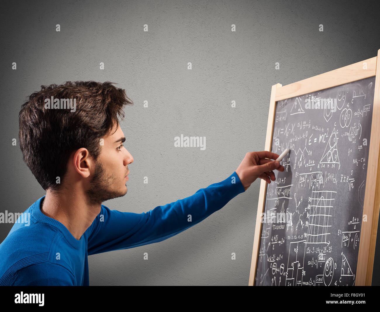 Study on blackboard Stock Photo - Alamy