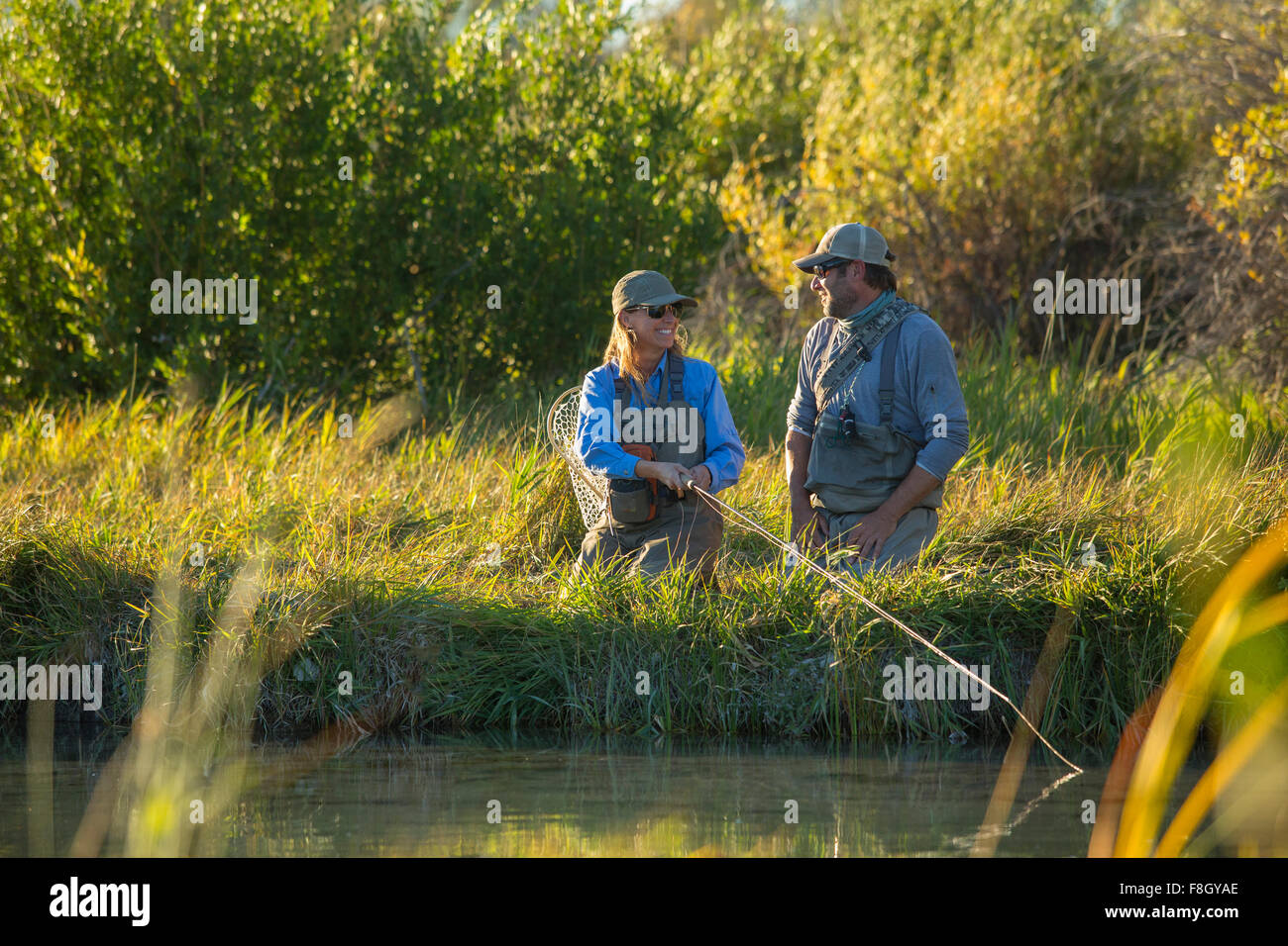 Husband and wife fishing hi-res stock photography and images - Alamy