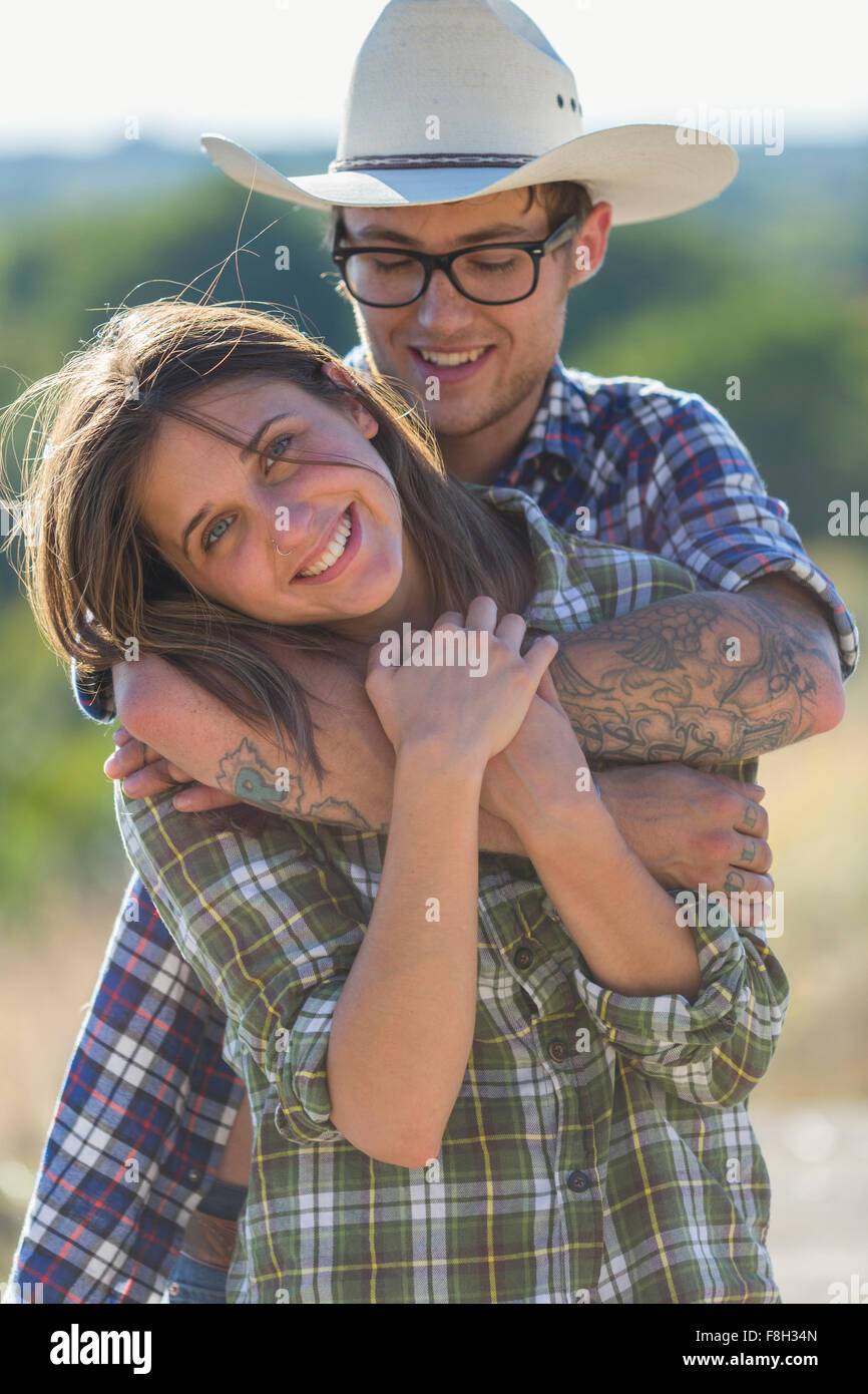 Young Couple Cowboy Hat High Resolution Stock Photography and Images ...