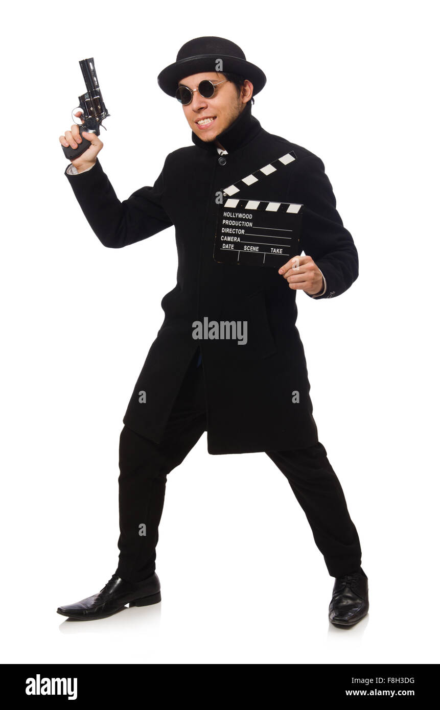Man gun movie clapboard hi-res stock photography and images - Alamy
