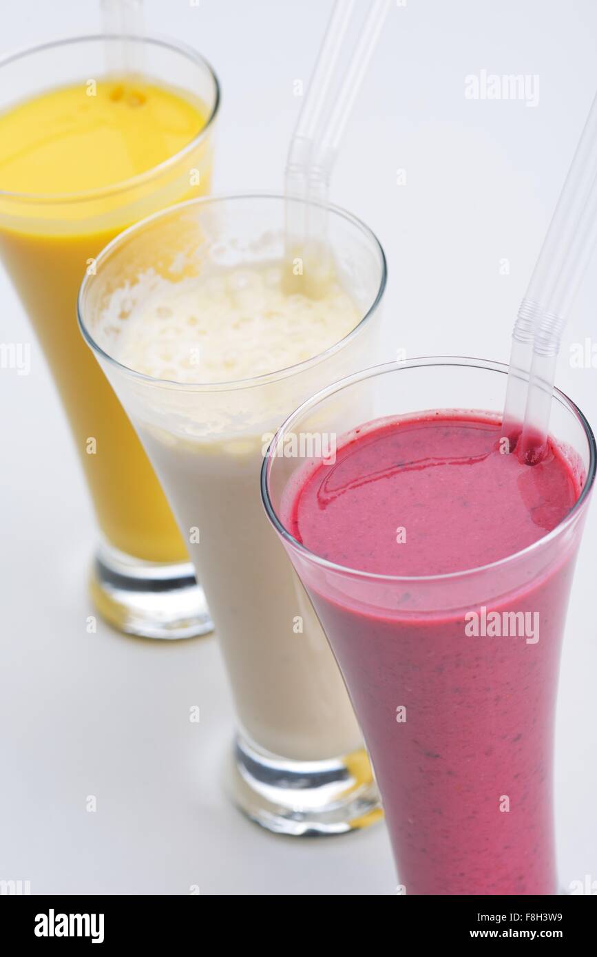 smoothies isolated shake drink fruit healthy Stock Photo - Alamy