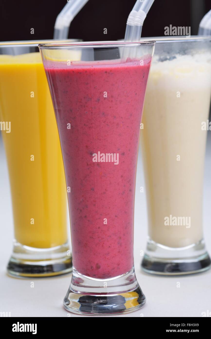 smoothies isolated shake drink fruit healthy Stock Photo - Alamy