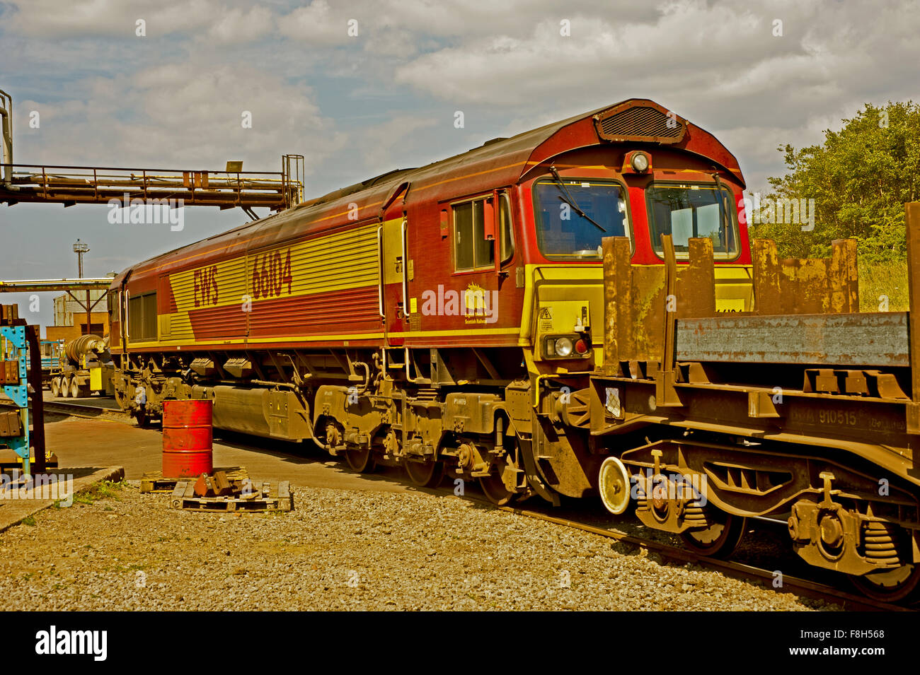 Class 66 at Skinningrove Steel works Stock Photo - Alamy