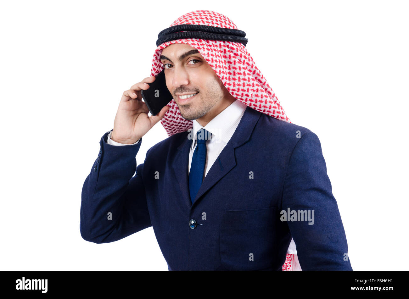 Arab businessman isolated on white Stock Photo - Alamy