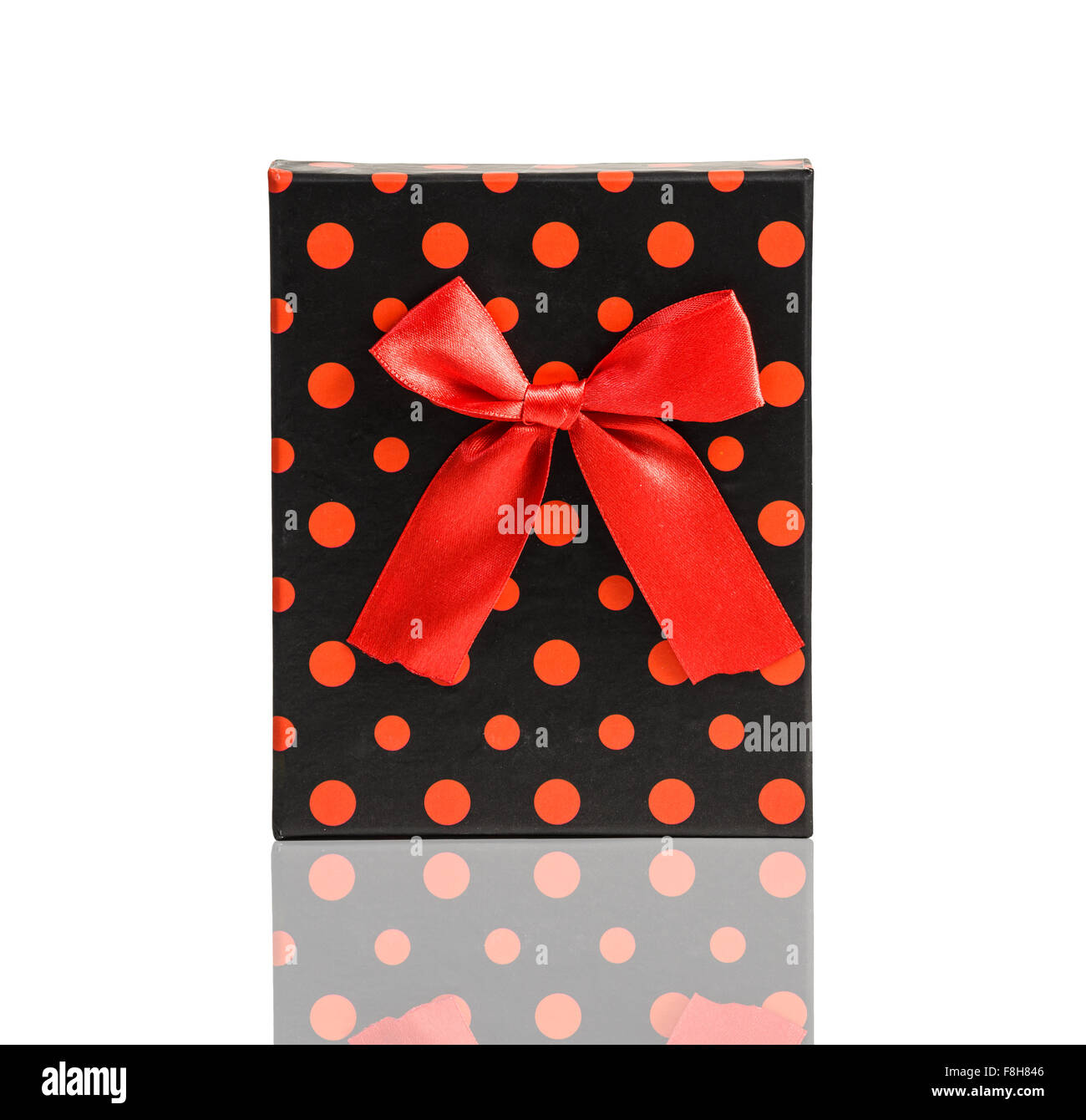 Top view of red isolated gift box Stock Photo - Alamy
